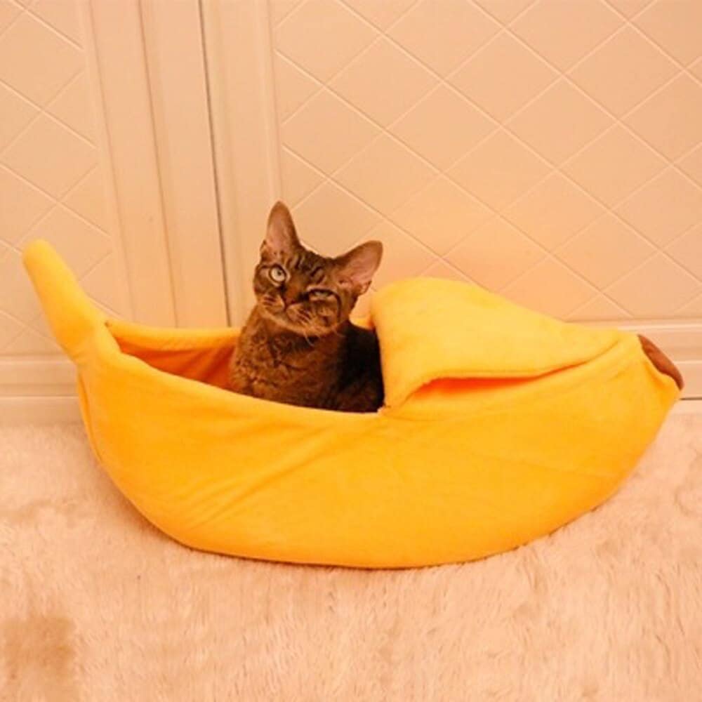 Lit en forme de banane pour chat - Chatounette